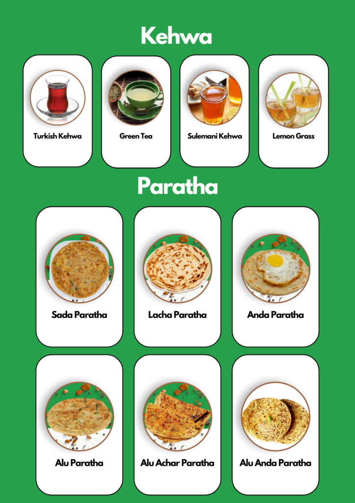 Menu – Quetta Paratha
